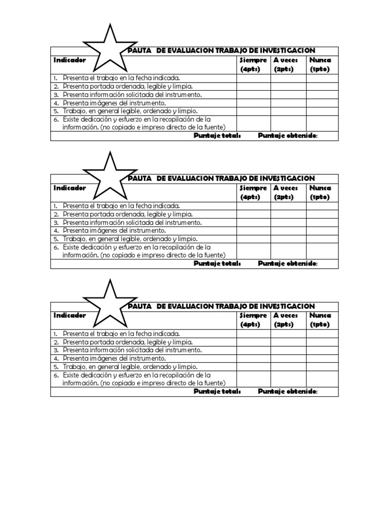 Pauta de Evaluacion Trabajo de Investigacion | PDF | Naturaleza