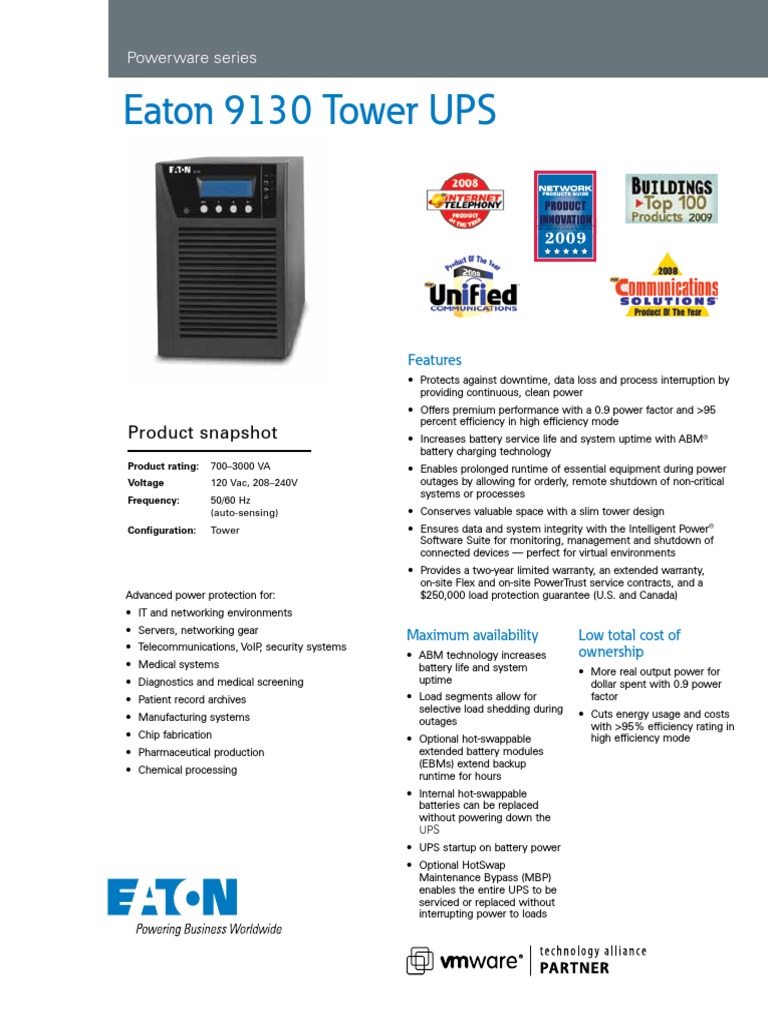 Ups Eaton Pw9130 | PDF | Manufactured Goods | Computer Engineering