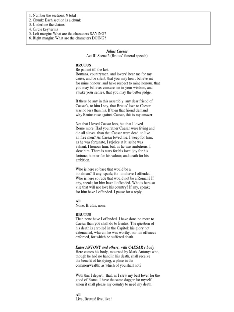 Brutus Speech