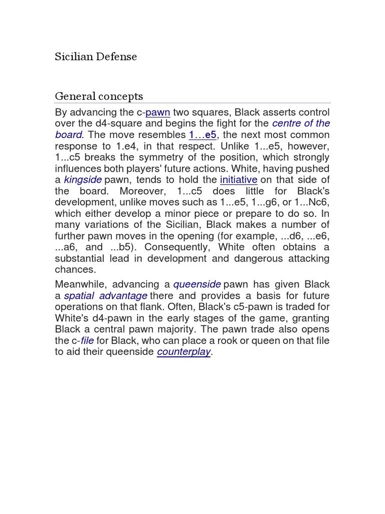 Understanding the Sicilian Defense | PDF