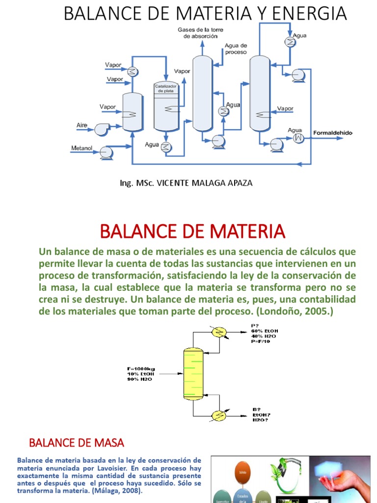 Balance de Materia y Energia | PDF | Importar | Ecuaciones