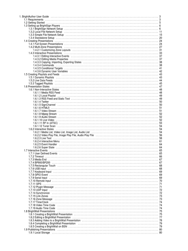 BrightAuthor User Guide (Ver 4.6) PDF | PDF | Proxy Server | Usb Flash ...