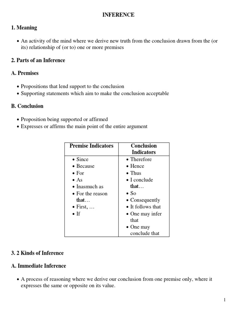 Inference | PDF | Inference | Argument