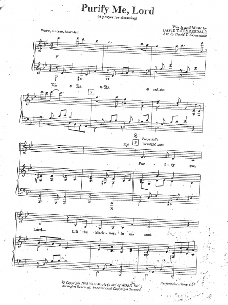 Purify Me, Lord | PDF