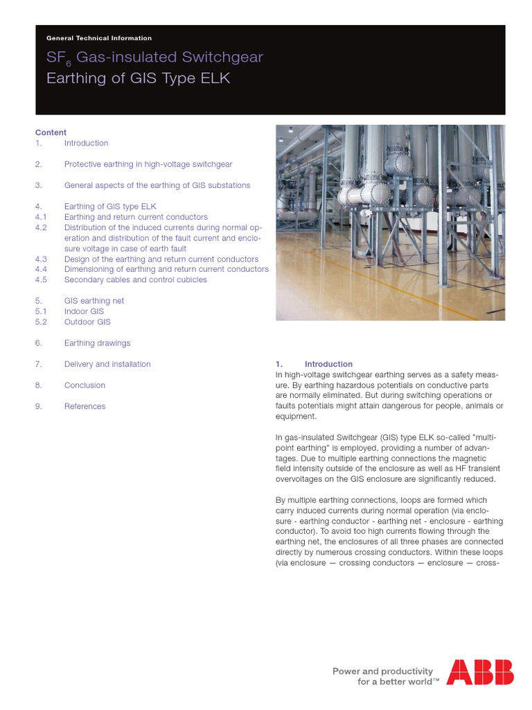 Earthing of GIS Type ELK - GTI | PDF | Insulator (Electricity ...