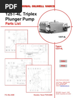 GD Triplex Pump Parts List | PDF | Pump | Valve