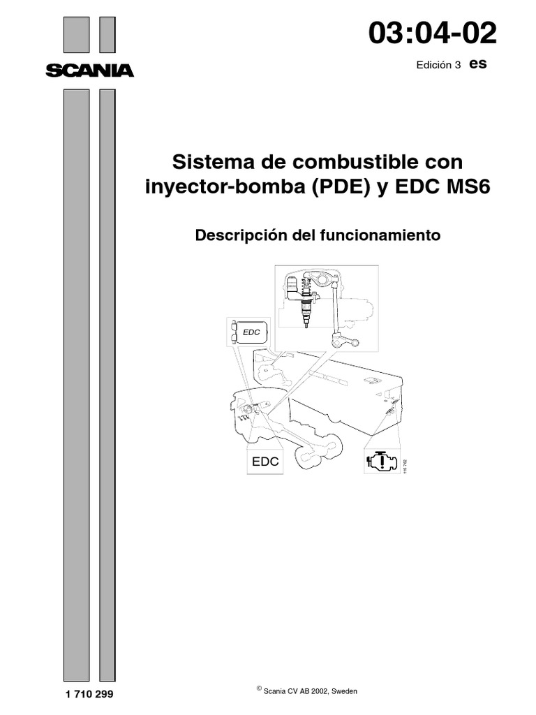 Sistema de Combustible Con Inyector Bomba y EDC MS6 - Funcionamiento | PDF | Acelerador | Bomba