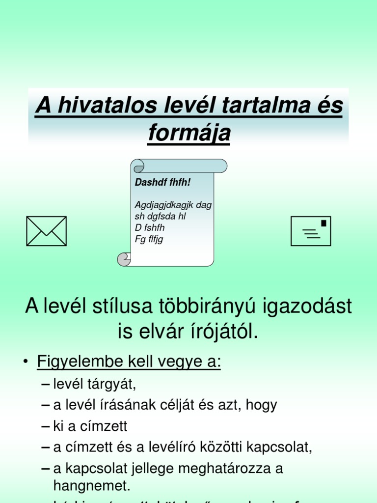 A Hivatalos Level | PDF