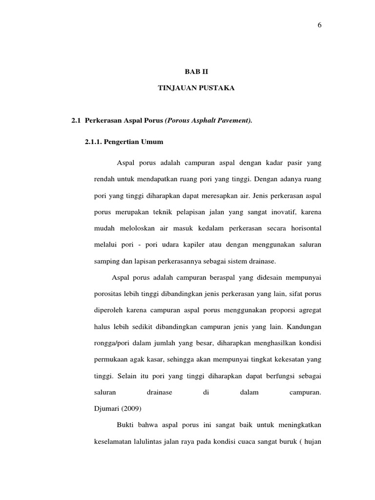 Keunggulan dan Karakteristik Aspal Porus | PDF