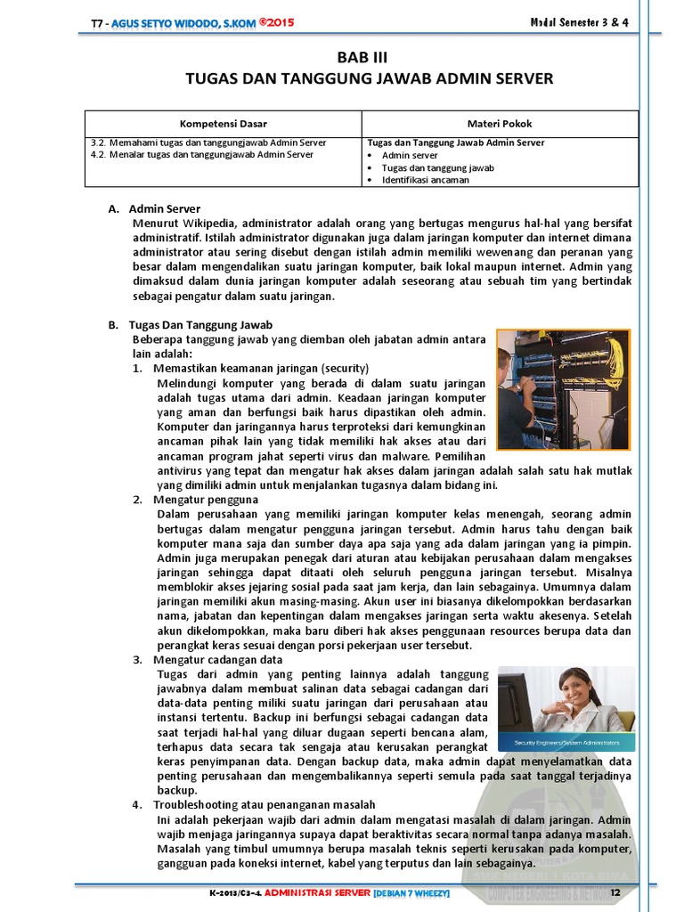 2 MODUL ADMINISTRASI SERVER (Tugas Admin) PDF | PDF