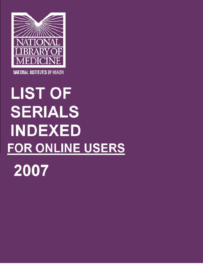 List of Serials Indexed | PDF | International Standard Serial Number ...