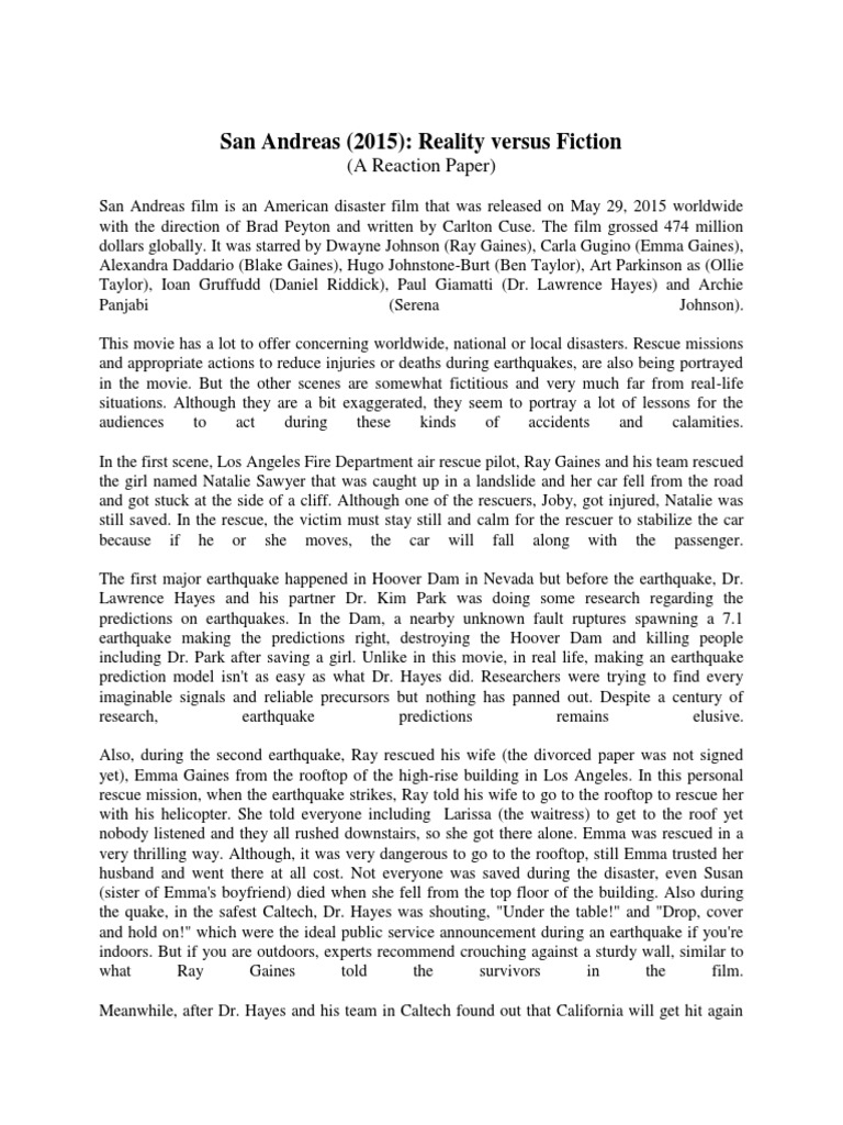 San Andreas Film 2015 | PDF | Natural Disasters | Earthquakes