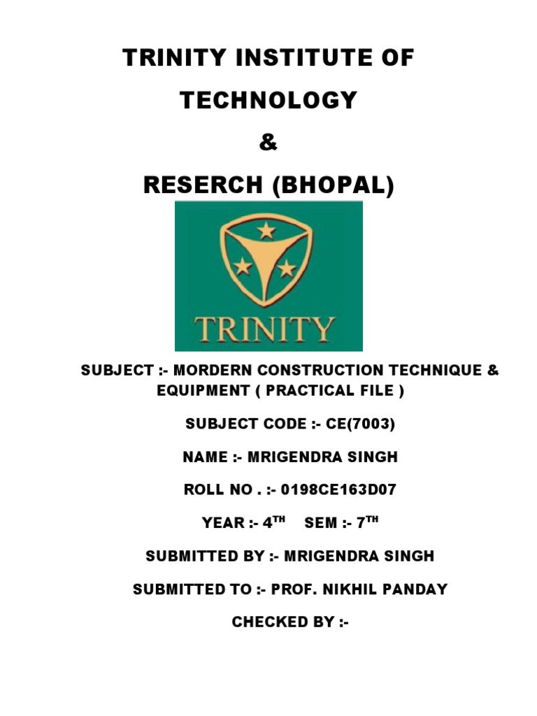 Trinity Institute of Mrigendra | PDF