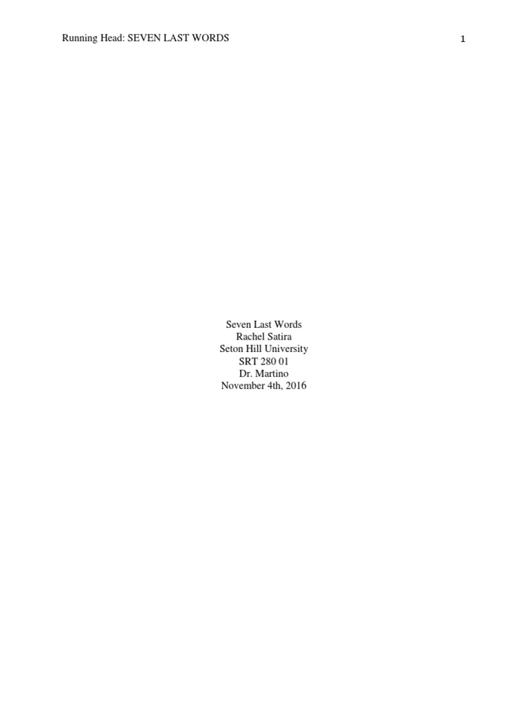 Seven Last Words Paper | PDF | Jesus | Forgiveness