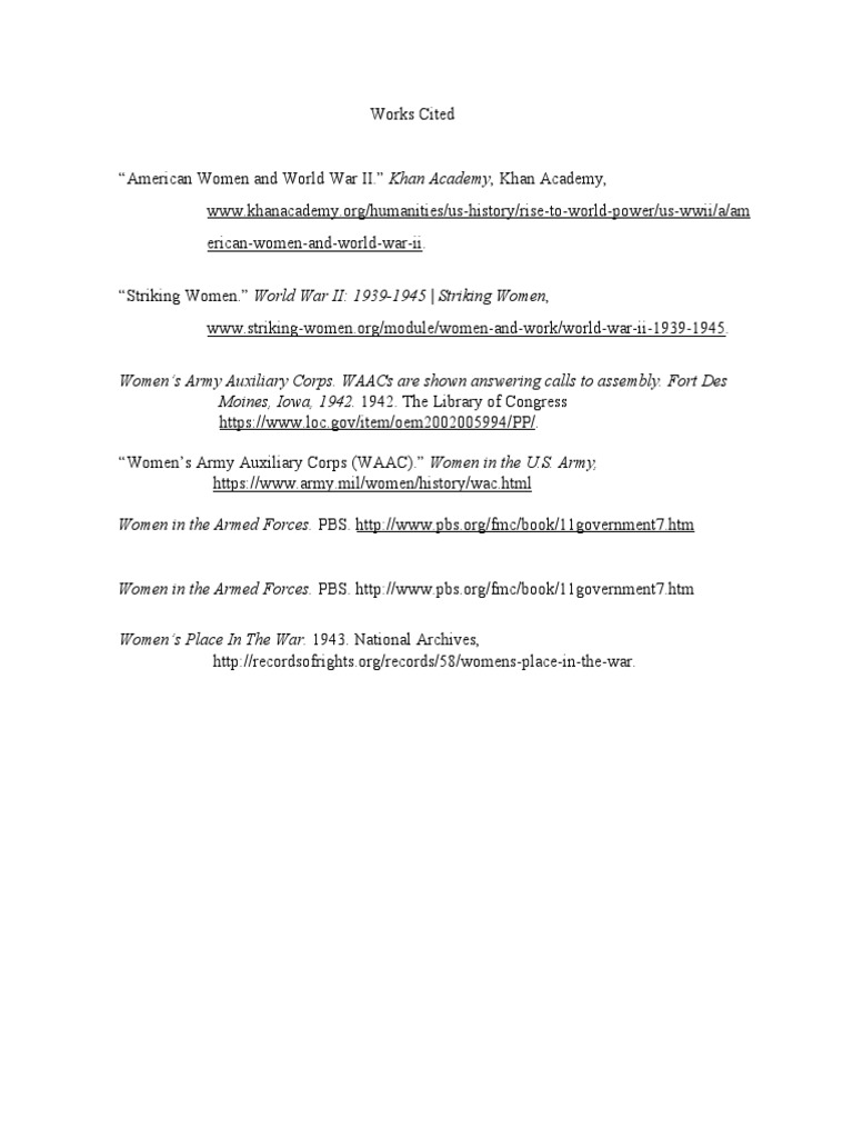 Women’s Roles in WWII History | PDF