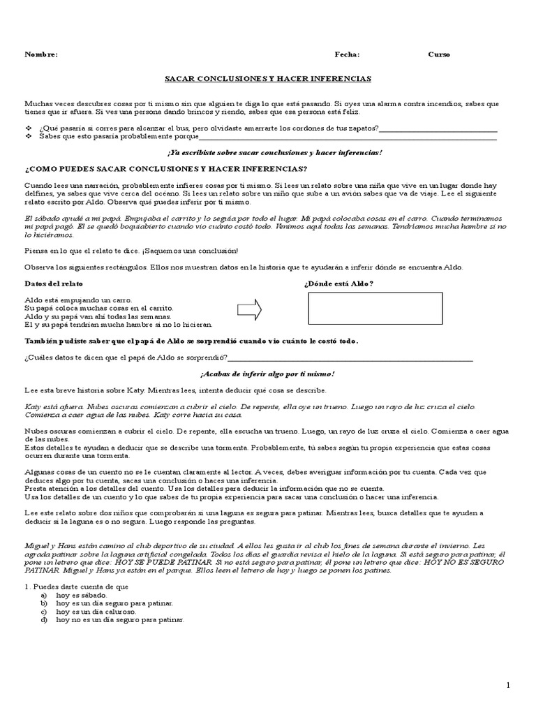 Sacar Conclusiones y Hacer Inferencias | PDF | Peter Pan | Neverland