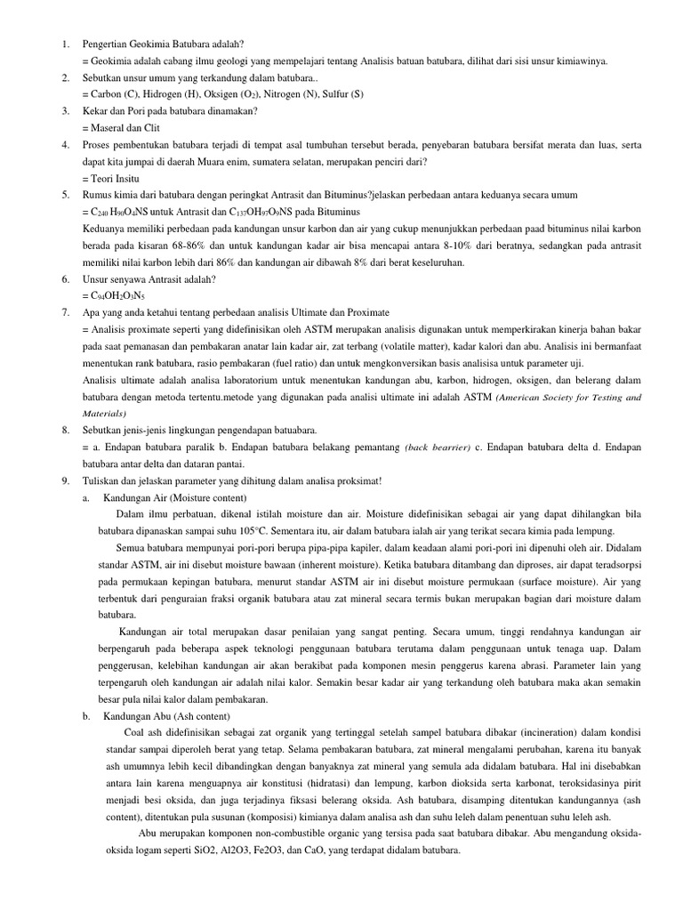 Soal Geokimia | PDF | Ilmu Sosial | Sains & Matematika