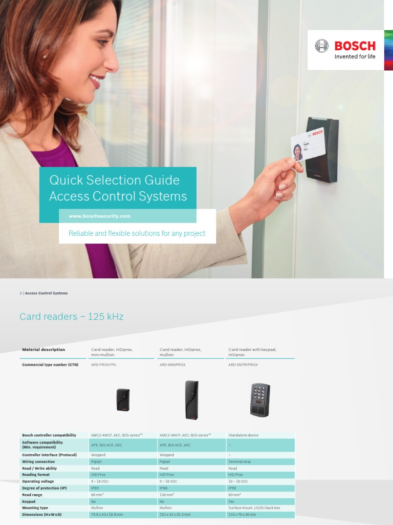 BOSCH | PDF | Access Control | Input/Output
