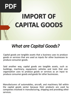Capital Goods Examples