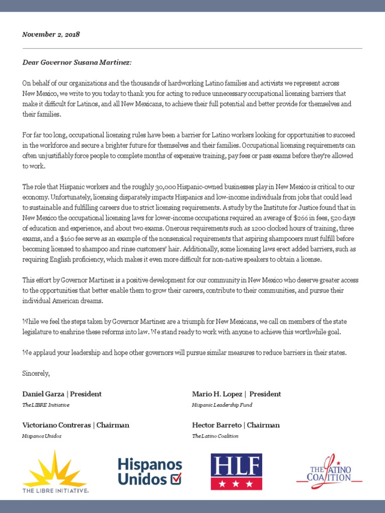 Martinez Coalition Letter | PDF | Hispanic And Latino Americans | New ...
