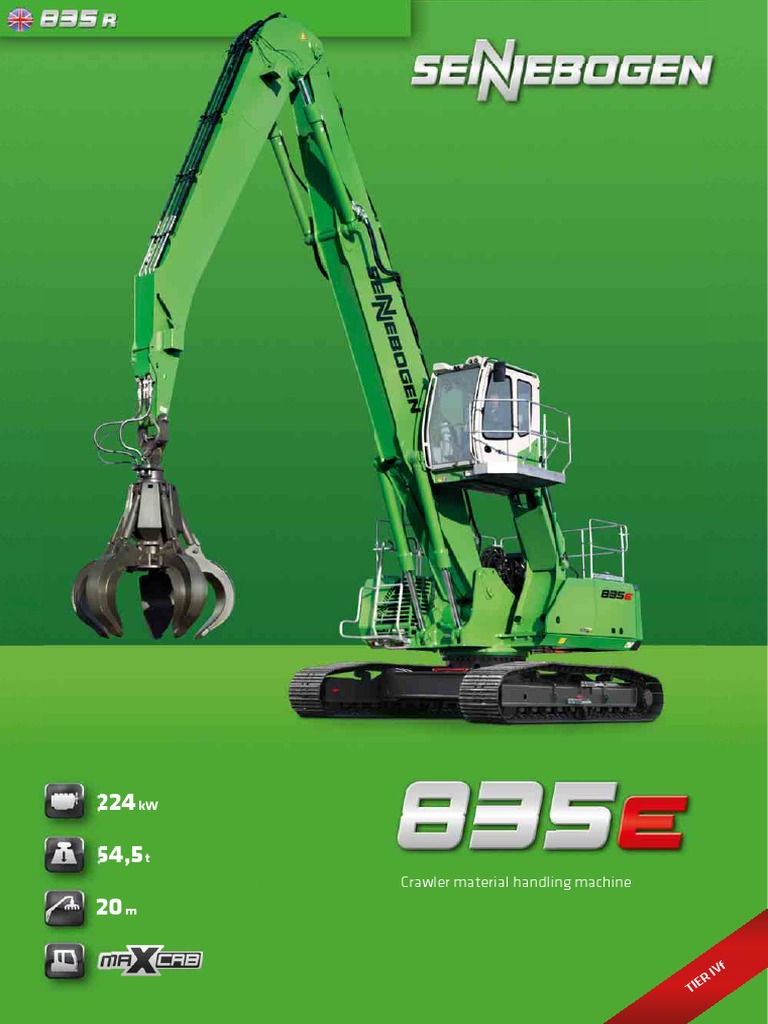 835e Sennebogen Crane | PDF | Hvac | Brake