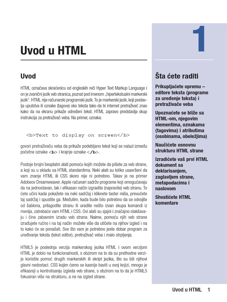 01 HTML5 I CSS3 PDF | PDF