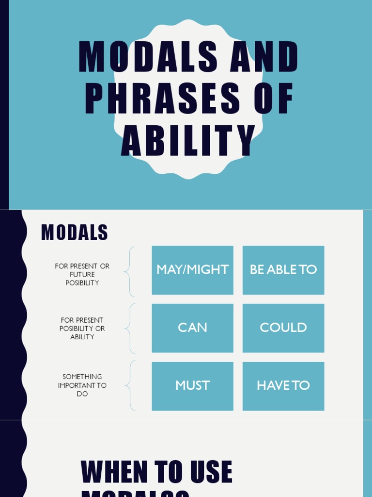 Modals and Phrases of Ability | PDF | Communication | Linguistics