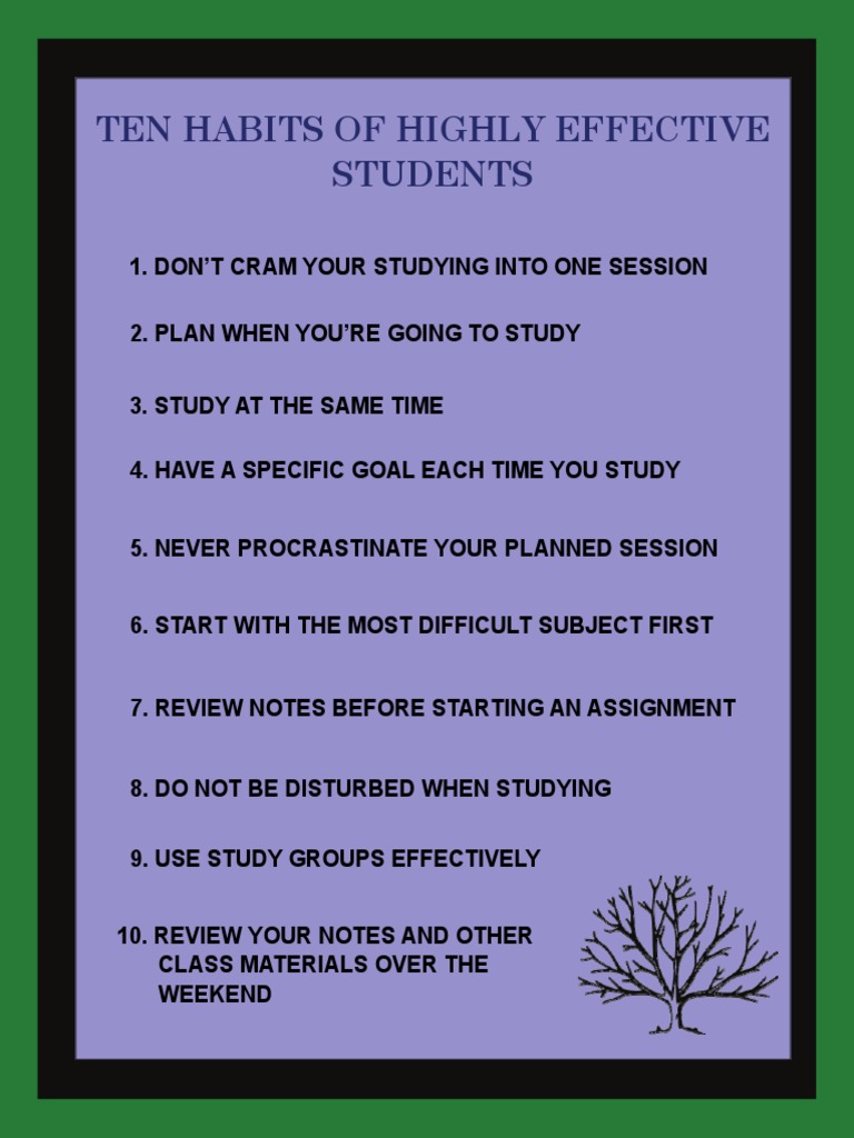 Ten Habits of Highly Effective Students | PDF