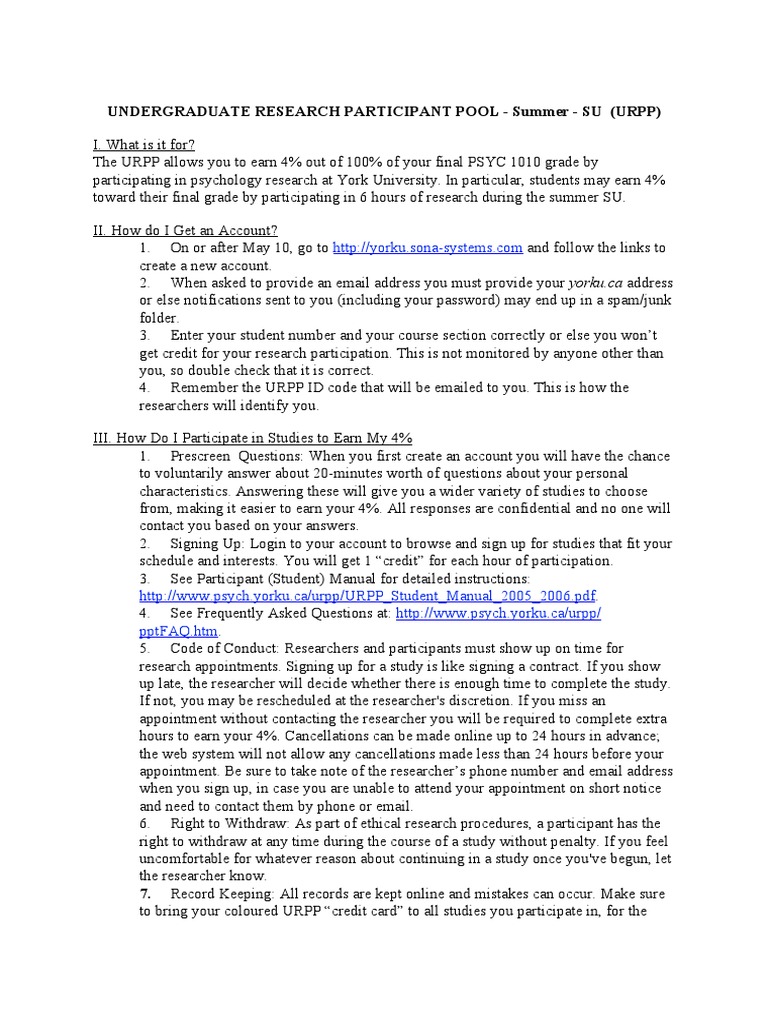 Urpp Handout Summer Su | PDF | Credit Card | Communication