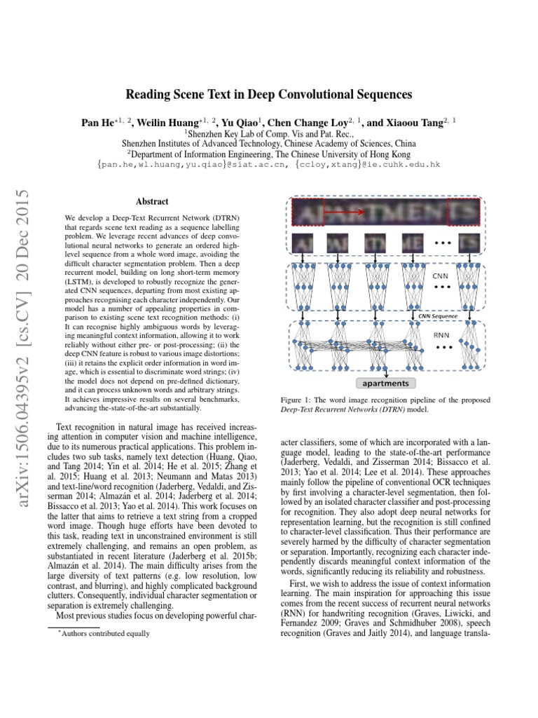 Reading Scene Text in Deep Convolutional Sequences: Pan He, Weilin ...