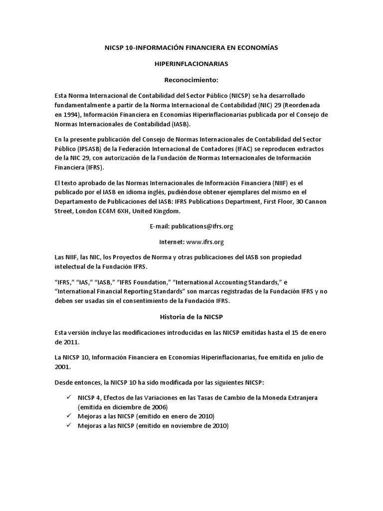 Nicsp 10 | PDF | normas internacionales de INFORMACION FINANCIERA ...