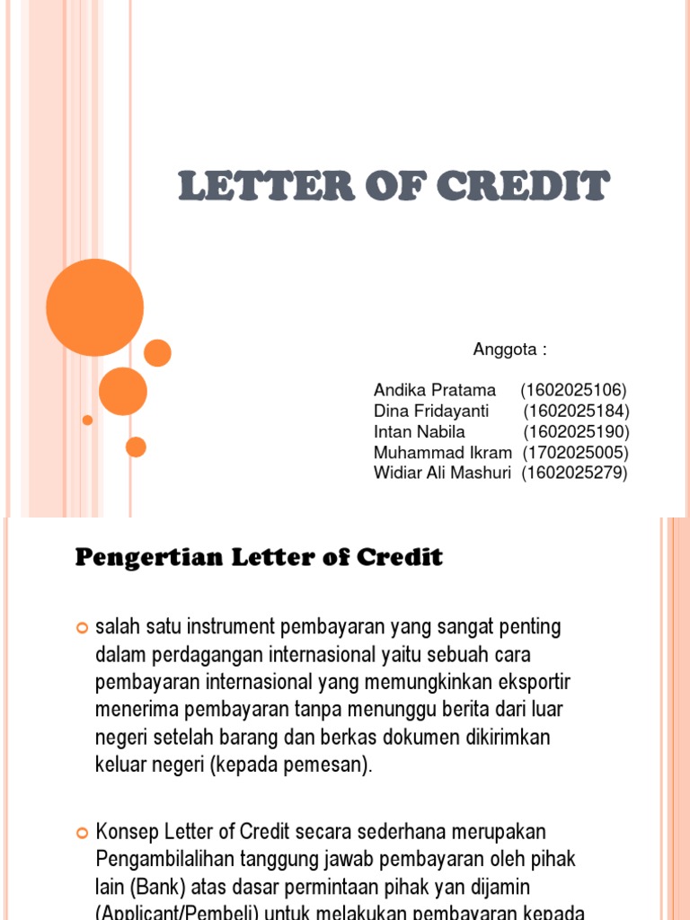 Panduan Lengkap Letter of Credit | PDF | Pengelolaan Keuangan & Uang