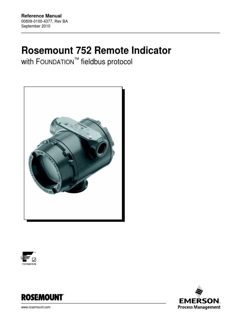 Rosemount 752 Remote Indicator | PDF | Power Supply | Parameter ...
