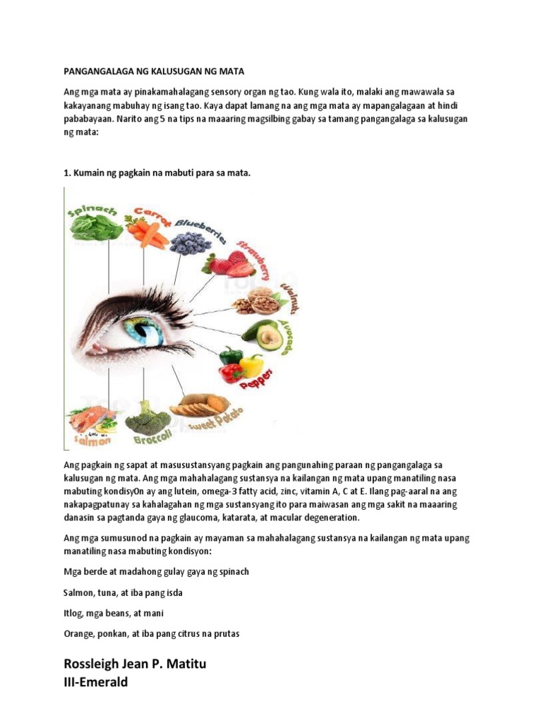Pangangalaga NG Mata | PDF