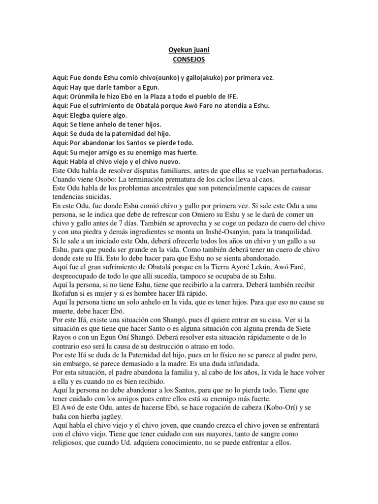 Oyekun Juani | PDF | Religión y creencia