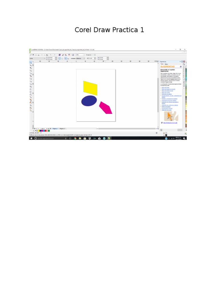 Corel Draw Practica 1 | PDF