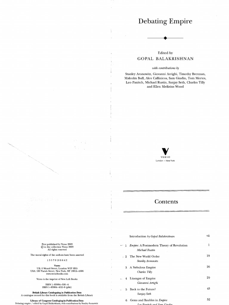 (Gopal Balakrishnan) Debating Empire (New Left Rev | PDF