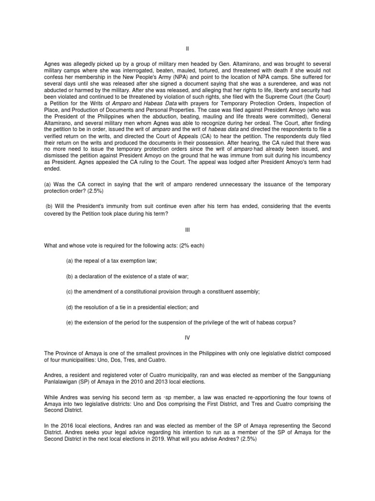 Election Bar Q 2018 | PDF | Commission On Elections (Philippines ...