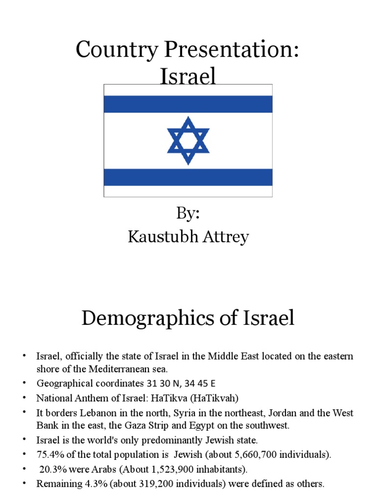 Country Presentation: Israel: By: Kaustubh Attrey | PDF | Israel ...