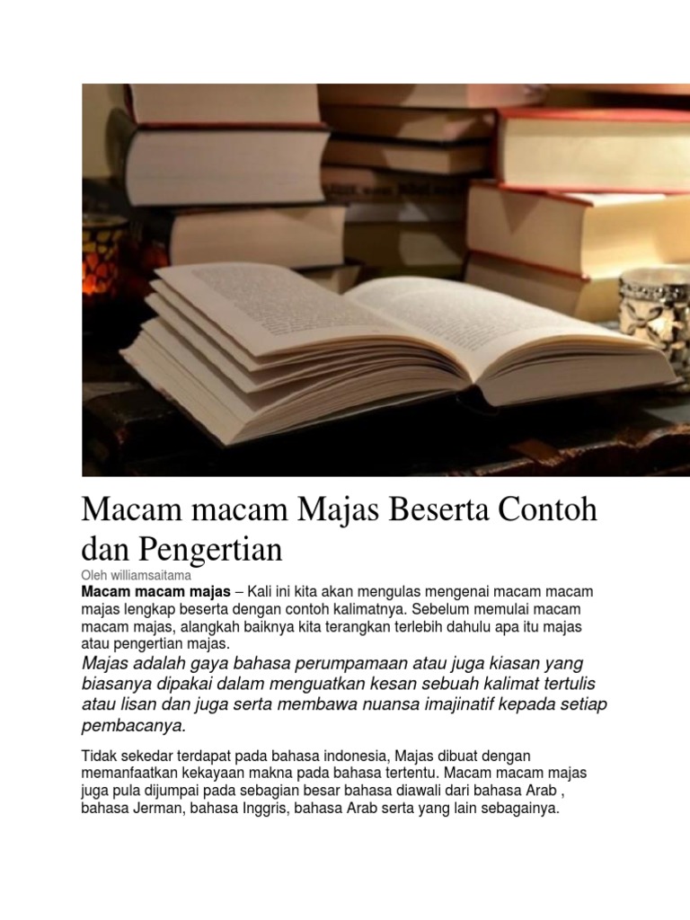 Macam Macam Majas Beserta Contoh Dan Pengertian | PDF