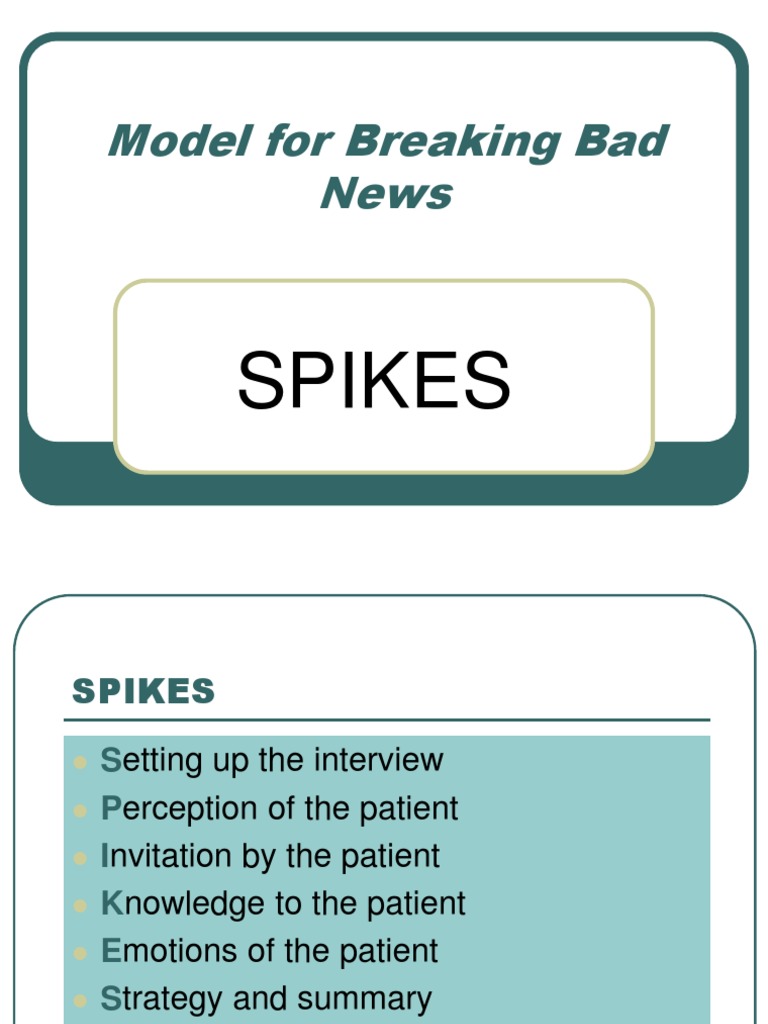 SPIKES Framework for Breaking Bad News | PDF | Anger | Empathy