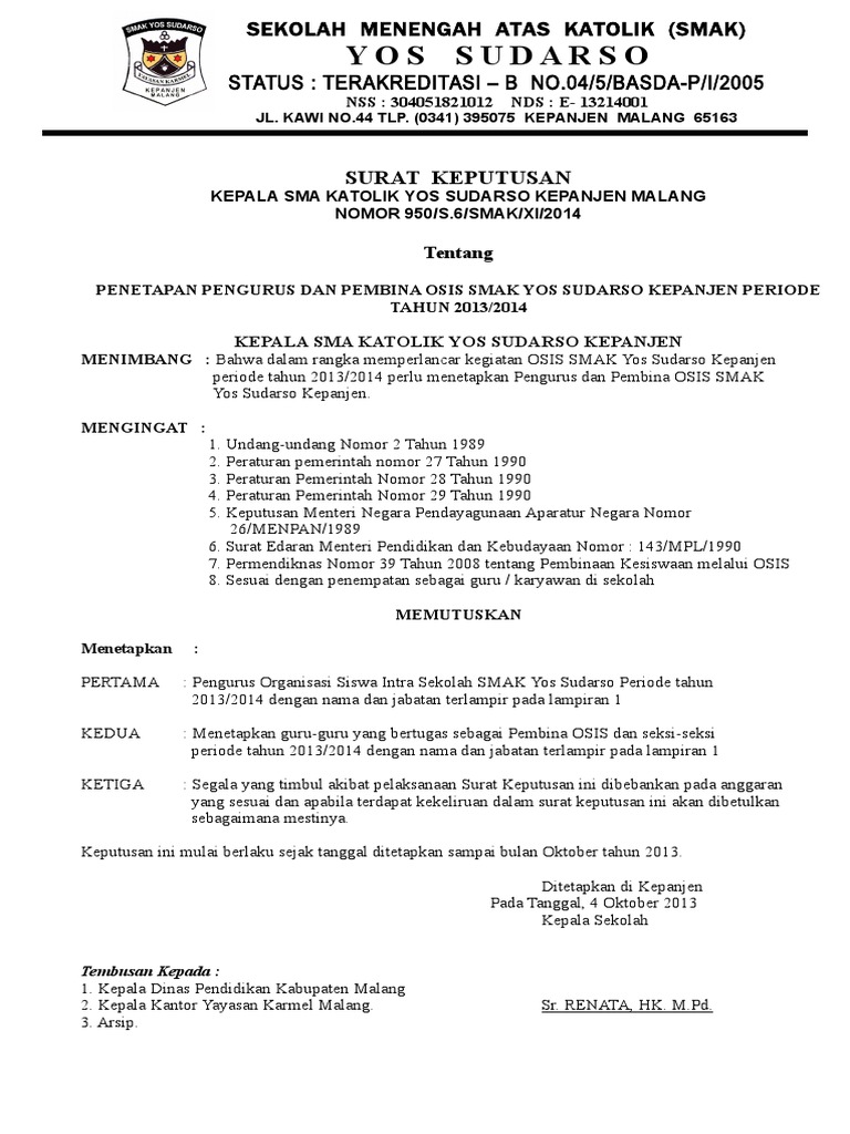 SK Pembina Osis 14-Terbaru | PDF