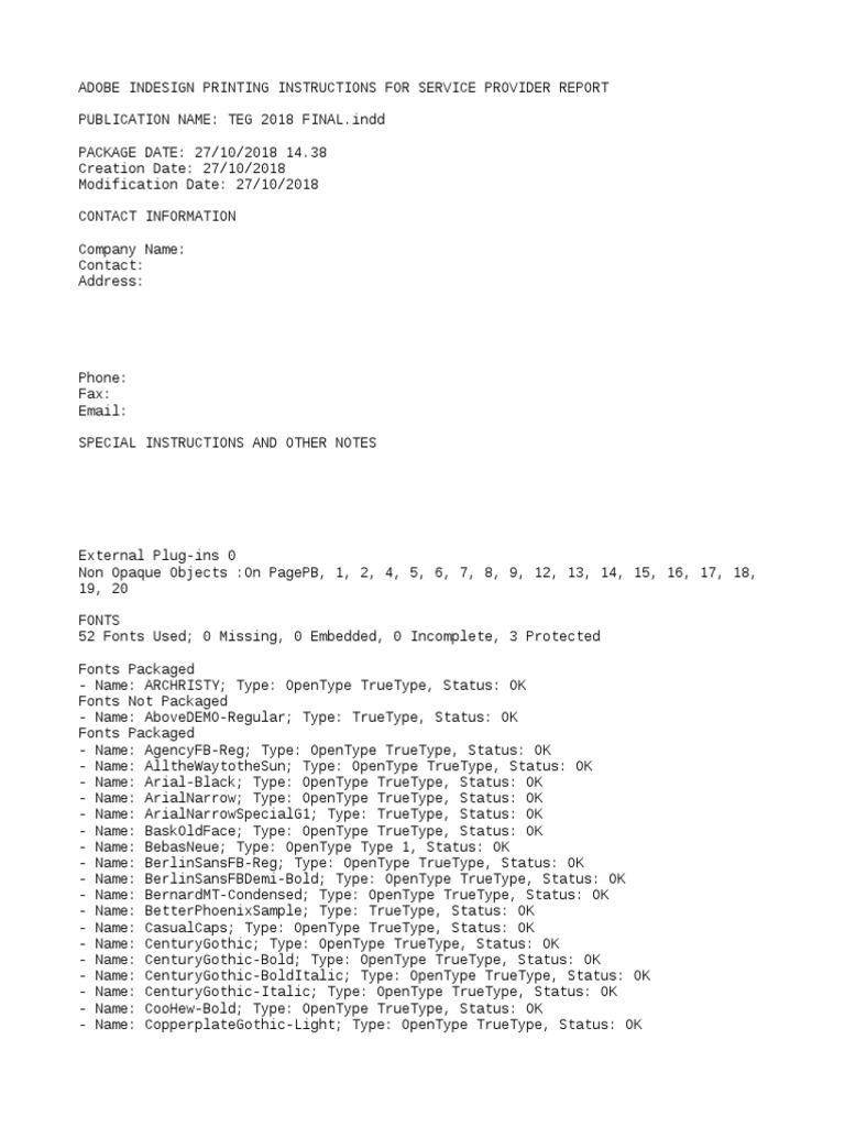 Adobe InDesign Printing Instructions | PDF | Rgb Color Model | Graphic ...