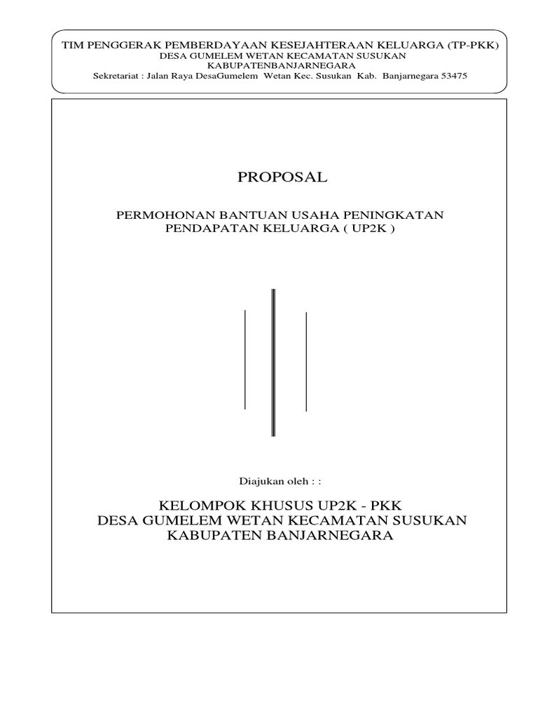 Proposal UP2K PDF | PDF