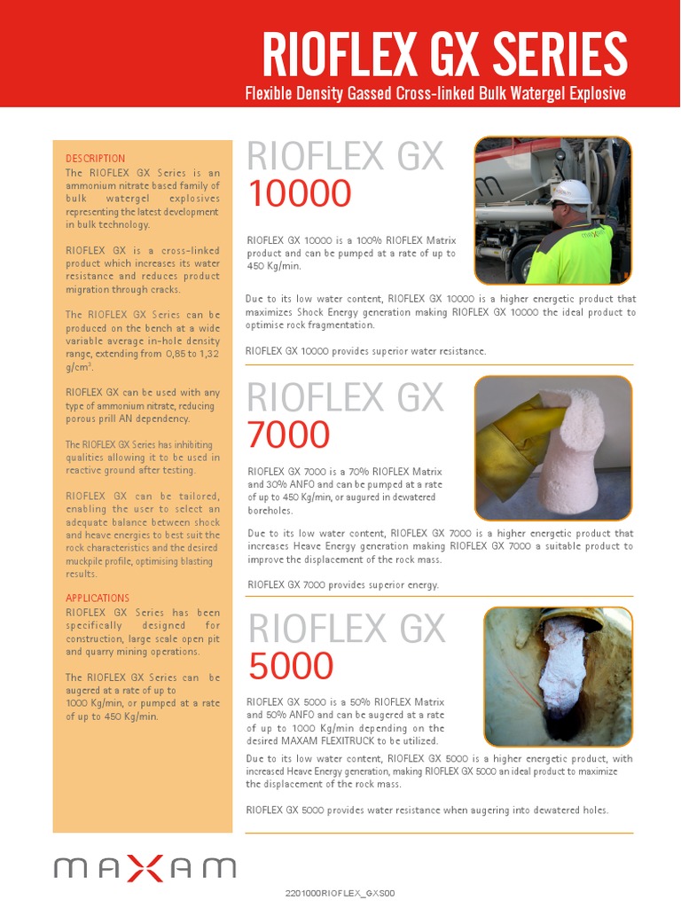 Rioflex - GX Series PDF | PDF | Explosive Material | Density