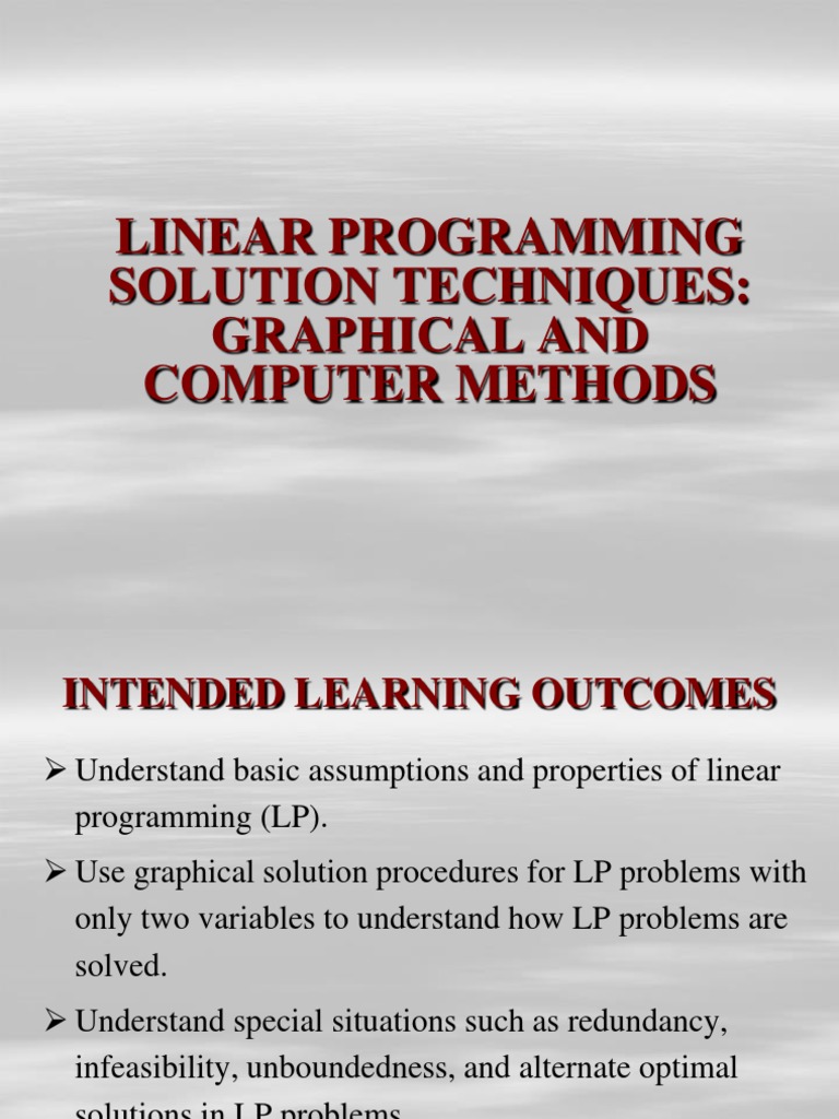 14, 42, 61 Or1 LP | PDF | Mathematical Optimization | Linear Programming