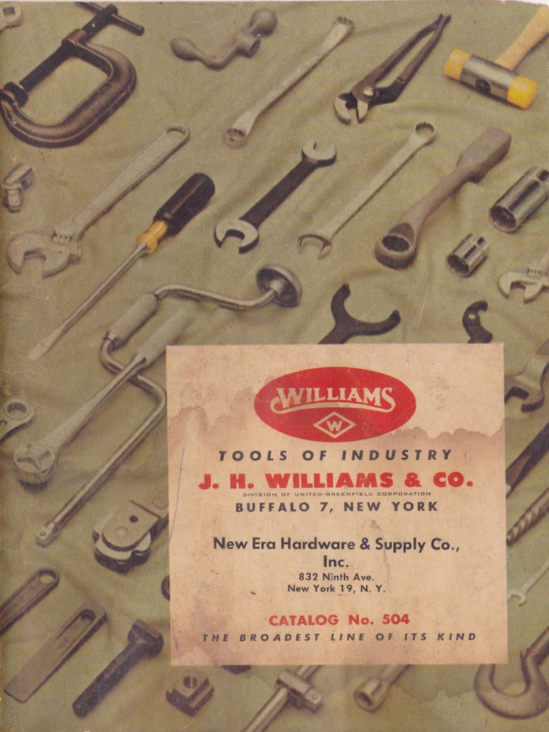 JH Williams Catalog No 504 1960 | PDF | Tools | Metalworking
