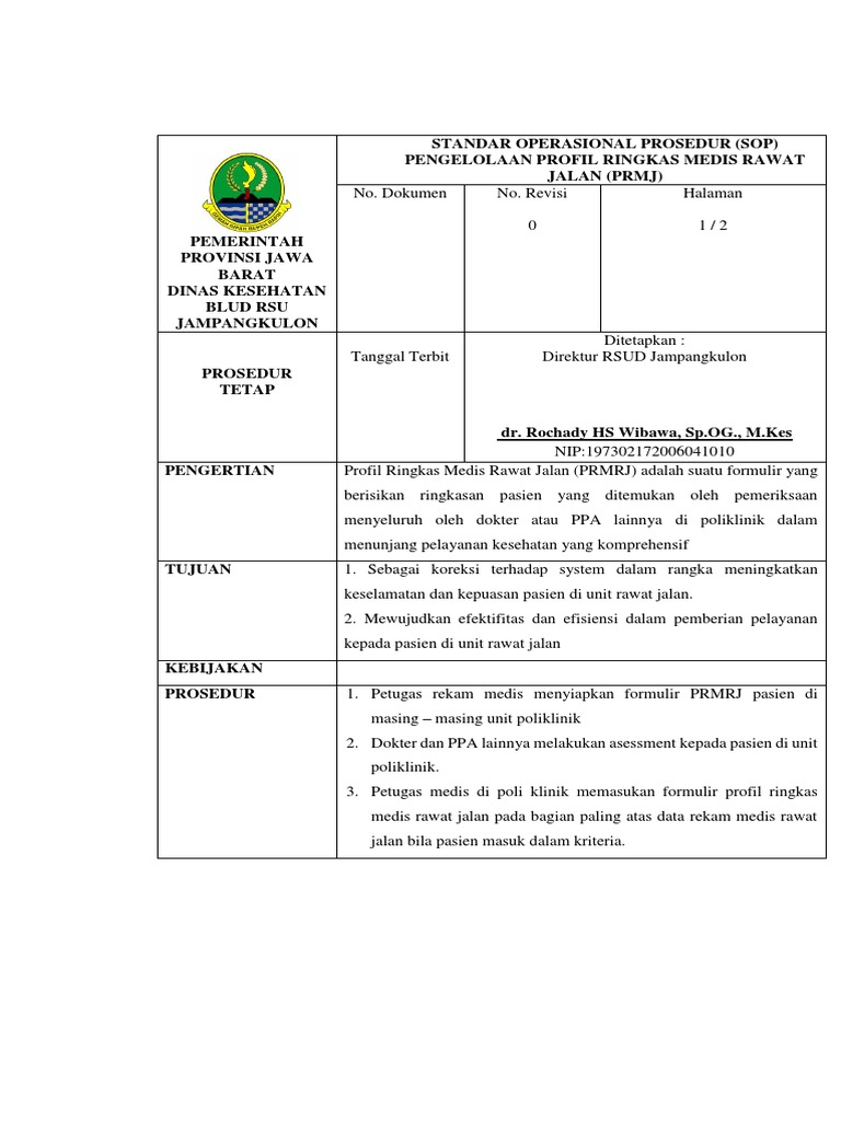 Spo PRMRJ Ark Rs JPK | PDF