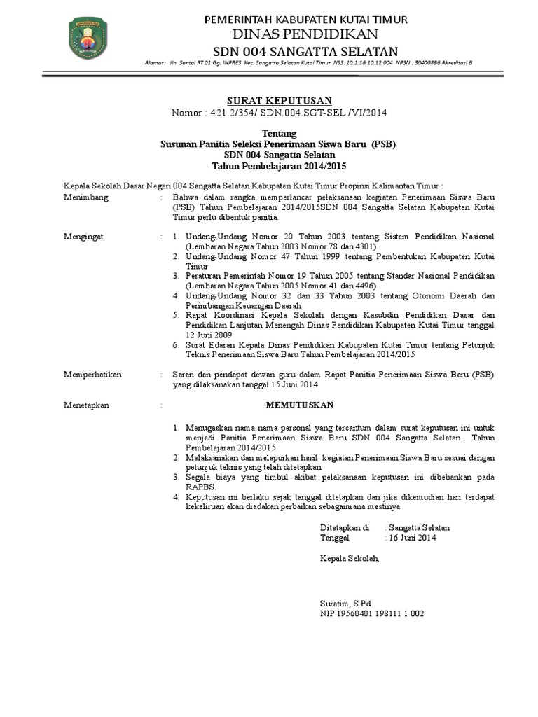 SK Panitia PSB | PDF