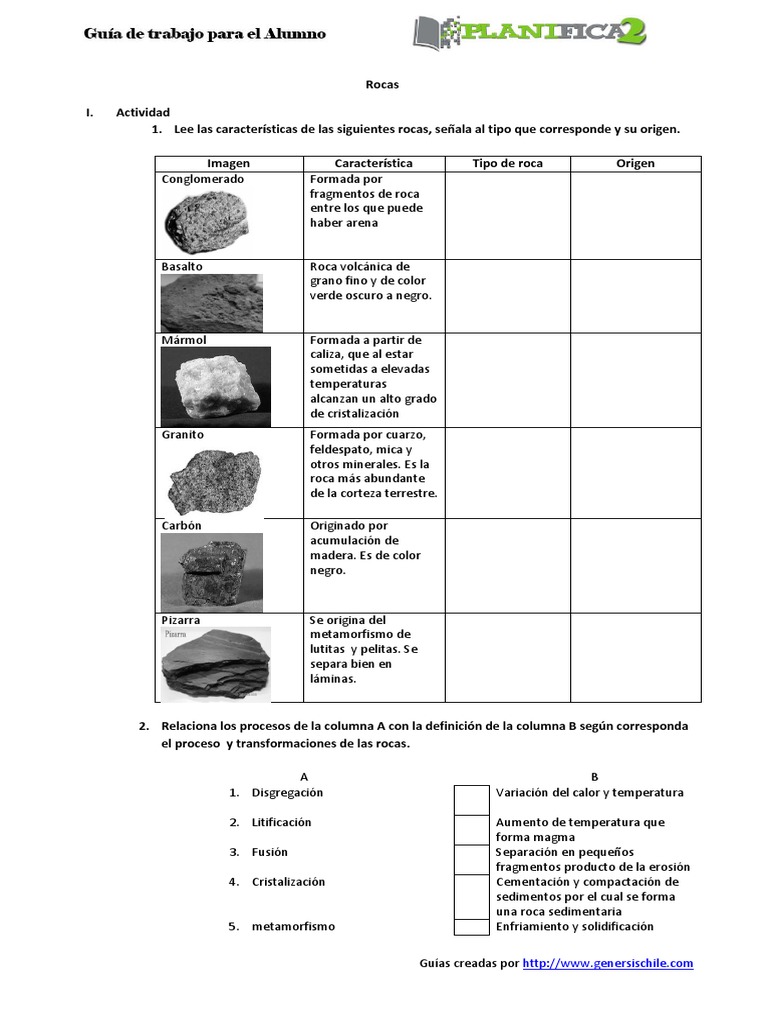 rocas.docx | Rocas | Roca (geología)